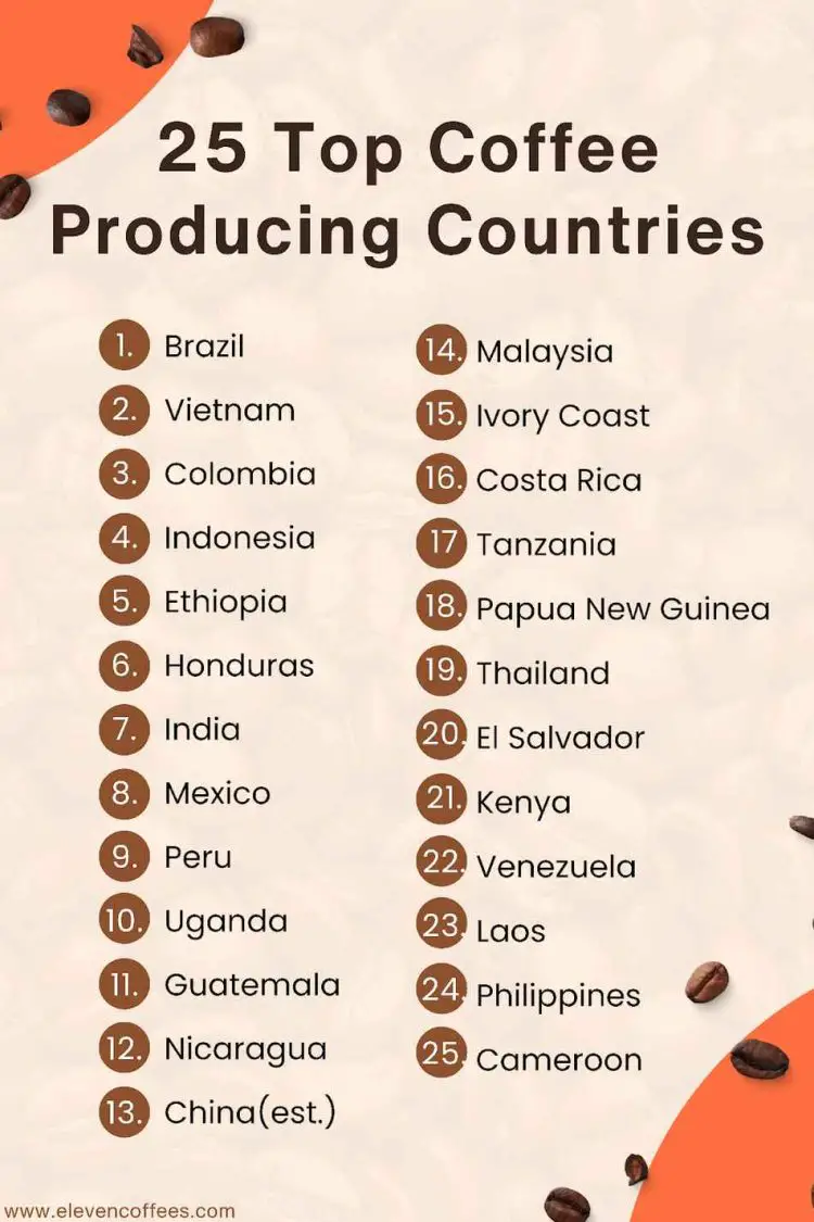 25 Top Coffee-Producing Countries in 2025